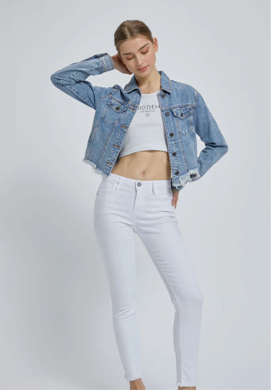 Hidden Frayed Jacket – The 315 Hive Boutique Inc.